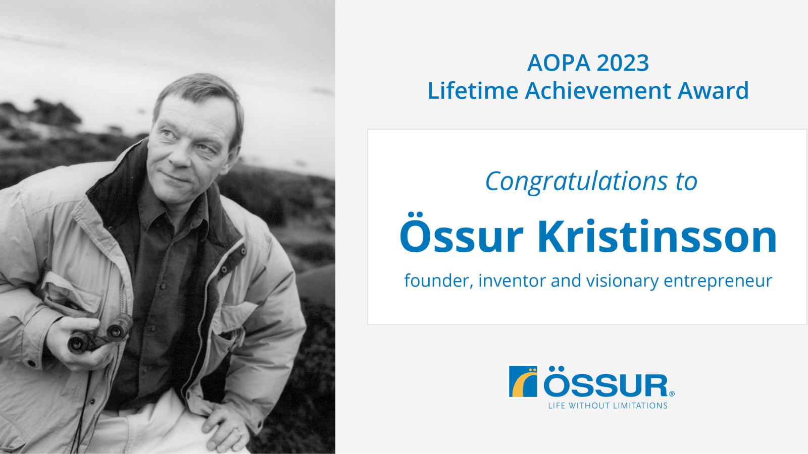 Össur Kristinsson receives AOPA 2023 Lifetime Achievement Award